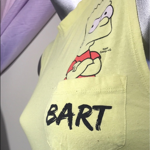 Simpsons | Tops | The Simpsons Pocket Bart Grunge Muscle Tank Tee ...